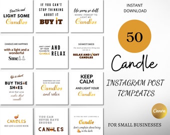 Candle Instagram Post Template, Candle Business, Candle Quotes, Ready ...