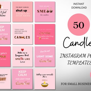 Candle Instagram Post Template, Candle Business, Candle Quotes, Ready ...