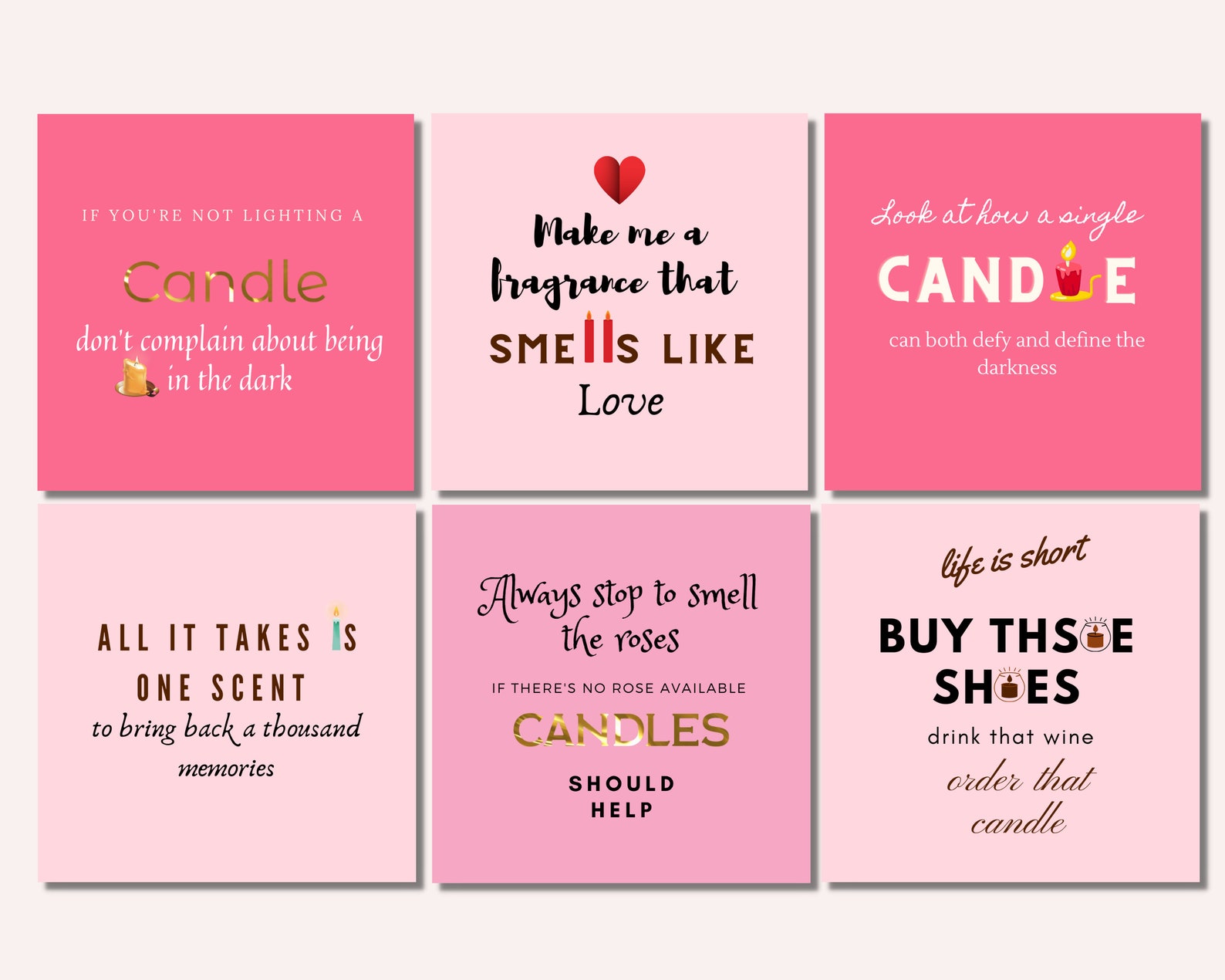 Candle Instagram Post Template, Candle Business, Candle Quotes, Ready ...