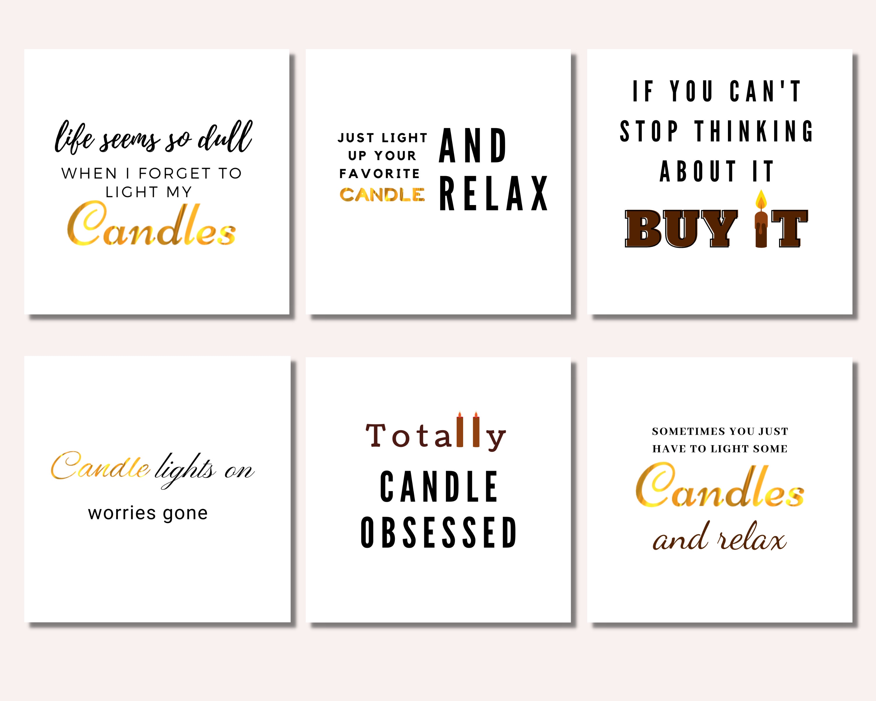 Candle Instagram Post Template, Candle Business, Candle Quotes, Ready ...