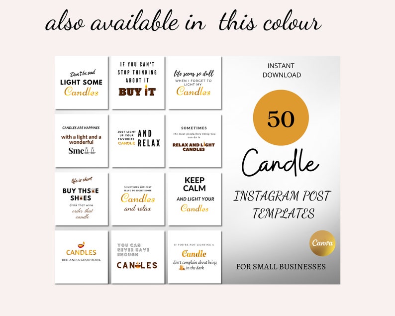 Candle Instagram Post Template, Candle Business, Candle Quotes, Ready ...