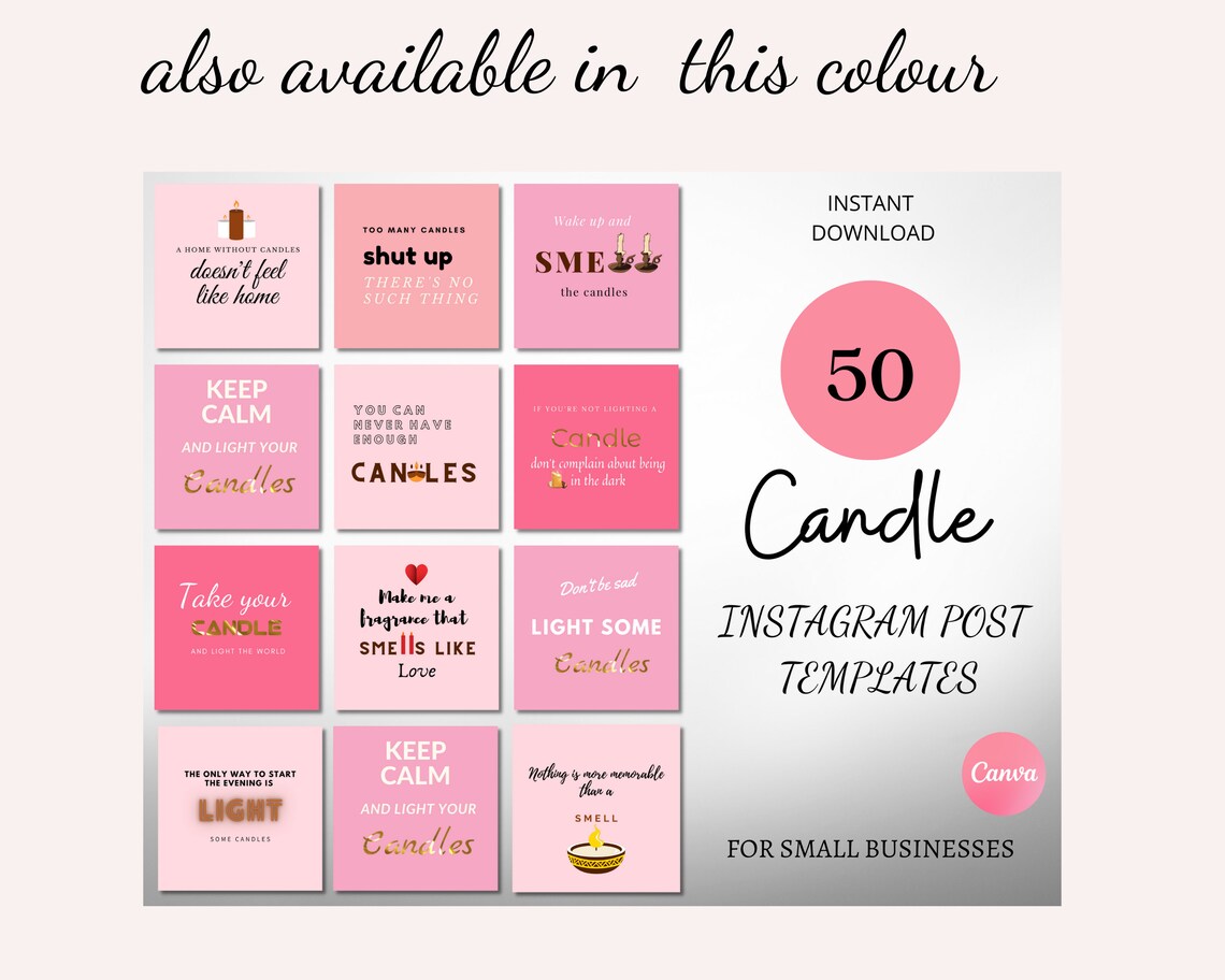 Candle Instagram Post Template, Candle Business, Candle Quotes, Ready ...