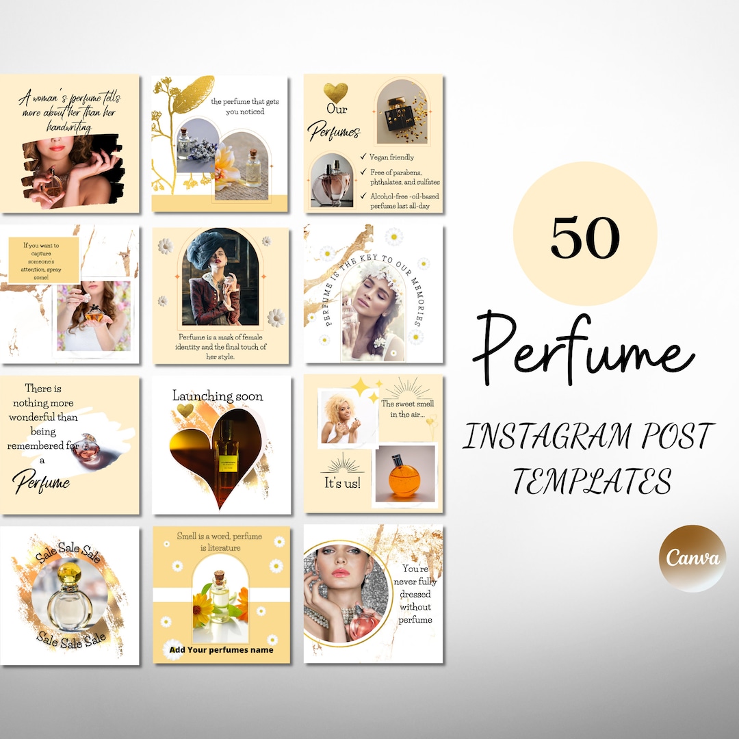 Perfume Instagram Post Templates for Perfume Makers to Help Your Small ...