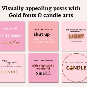 Candle Instagram Post Template, Candle Business, Candle Quotes, Ready ...