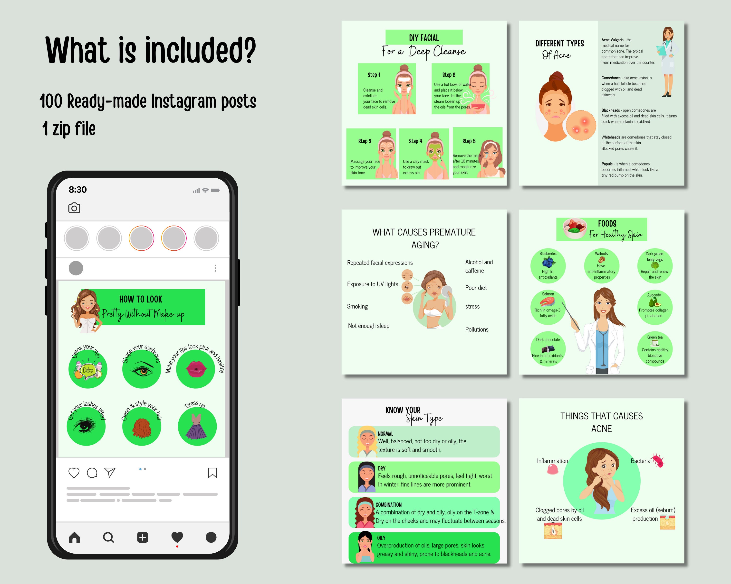 Esthetician Infographics Instagram Post for Anyone in the Skin Care ...