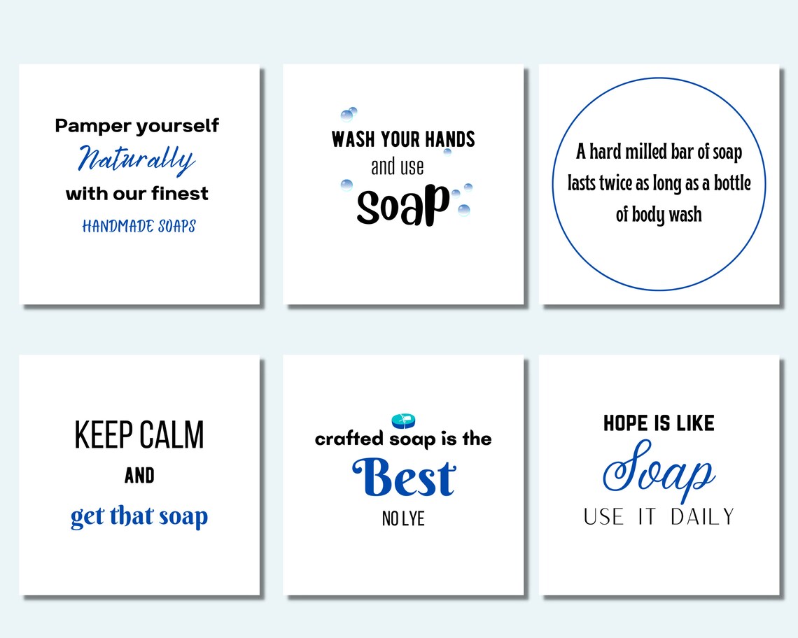 Soap Instagram Posts Templates for Soap Making Business, Soap Quotes ...
