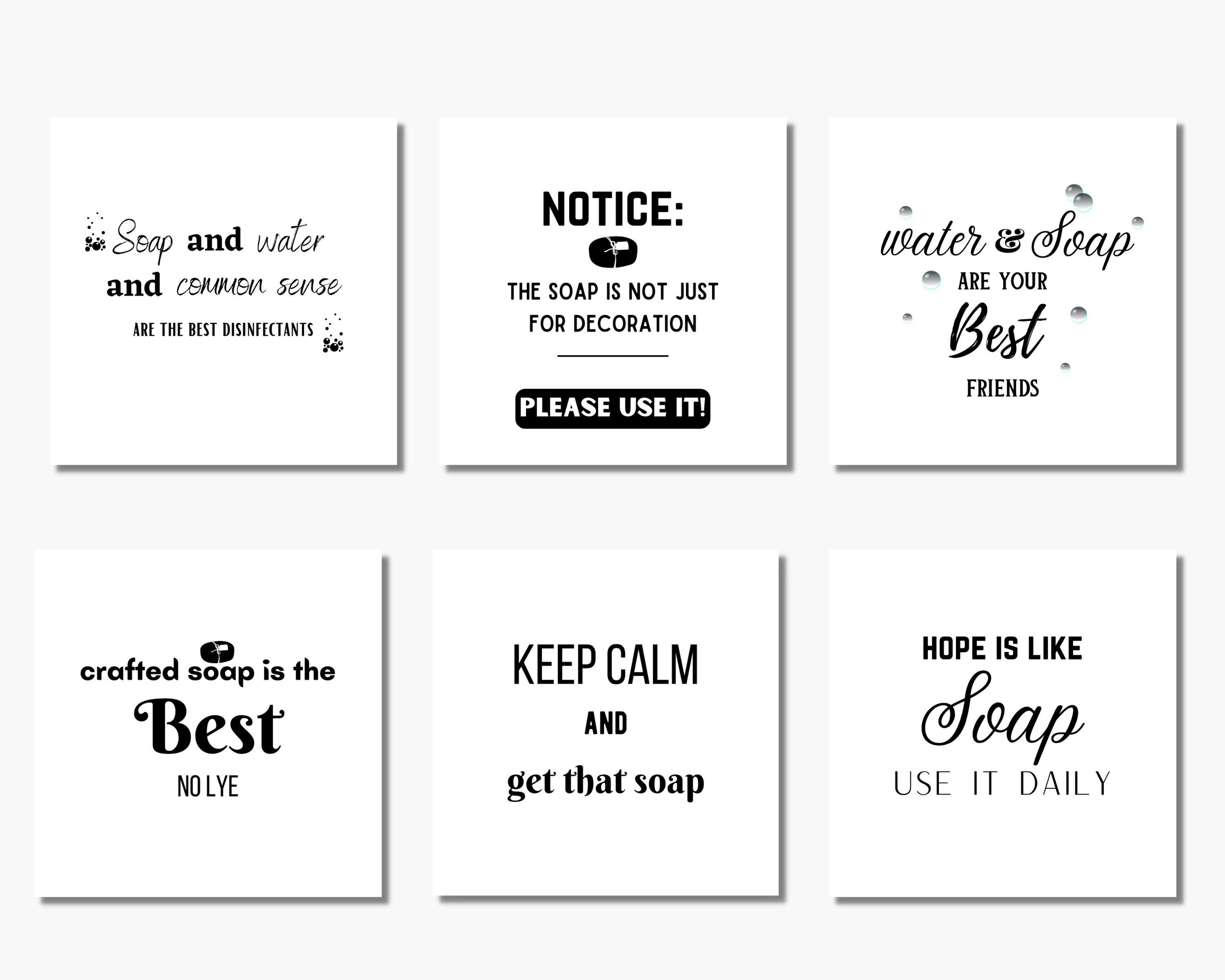 Soap Instagram Posts Templates for Soap Making Business, Soap Quotes ...
