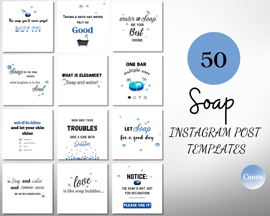 Soap Instagram Posts Templates for Soap Making Business Soap - Etsy