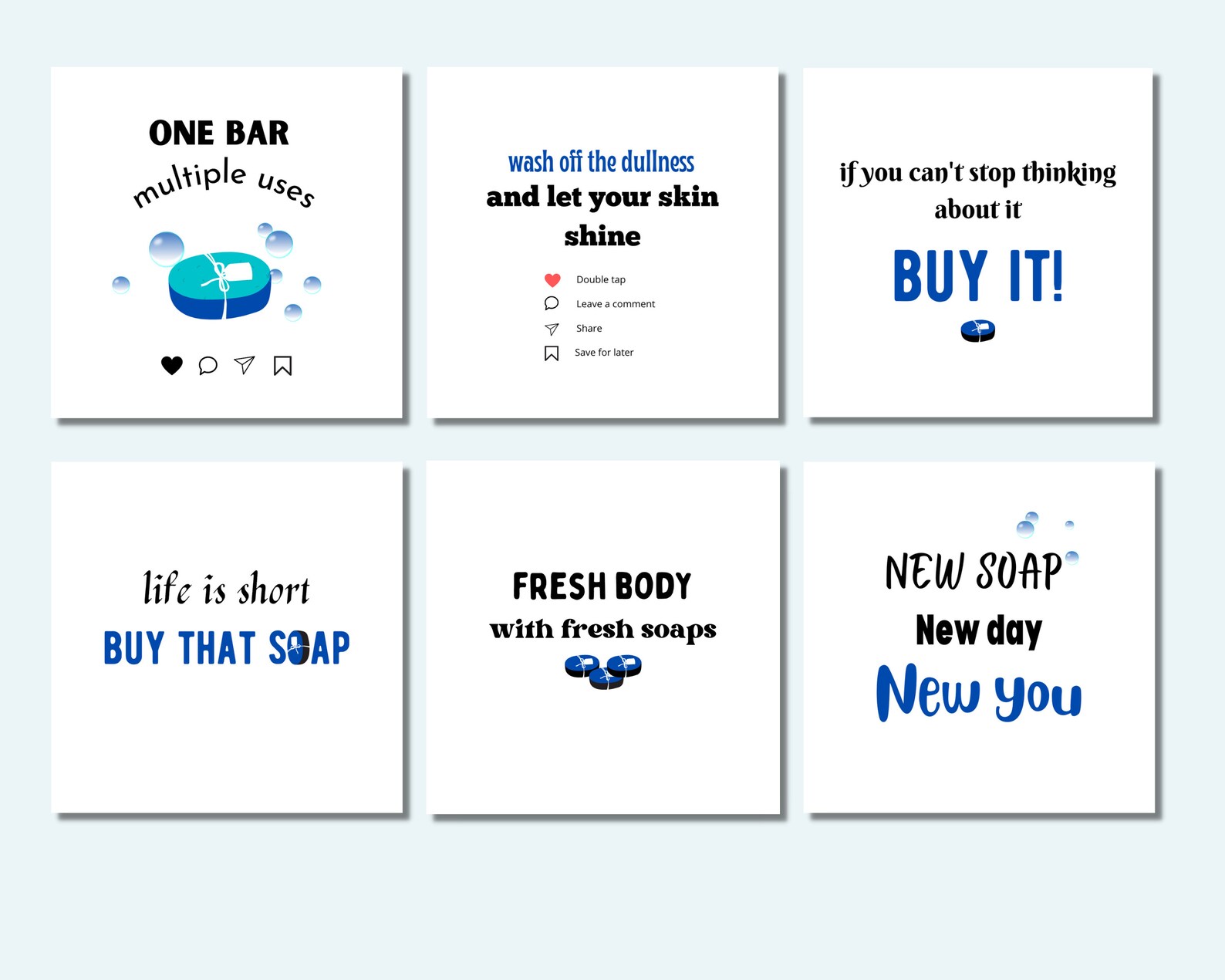 Soap Instagram Posts Templates for Soap Making Business, Soap Quotes ...