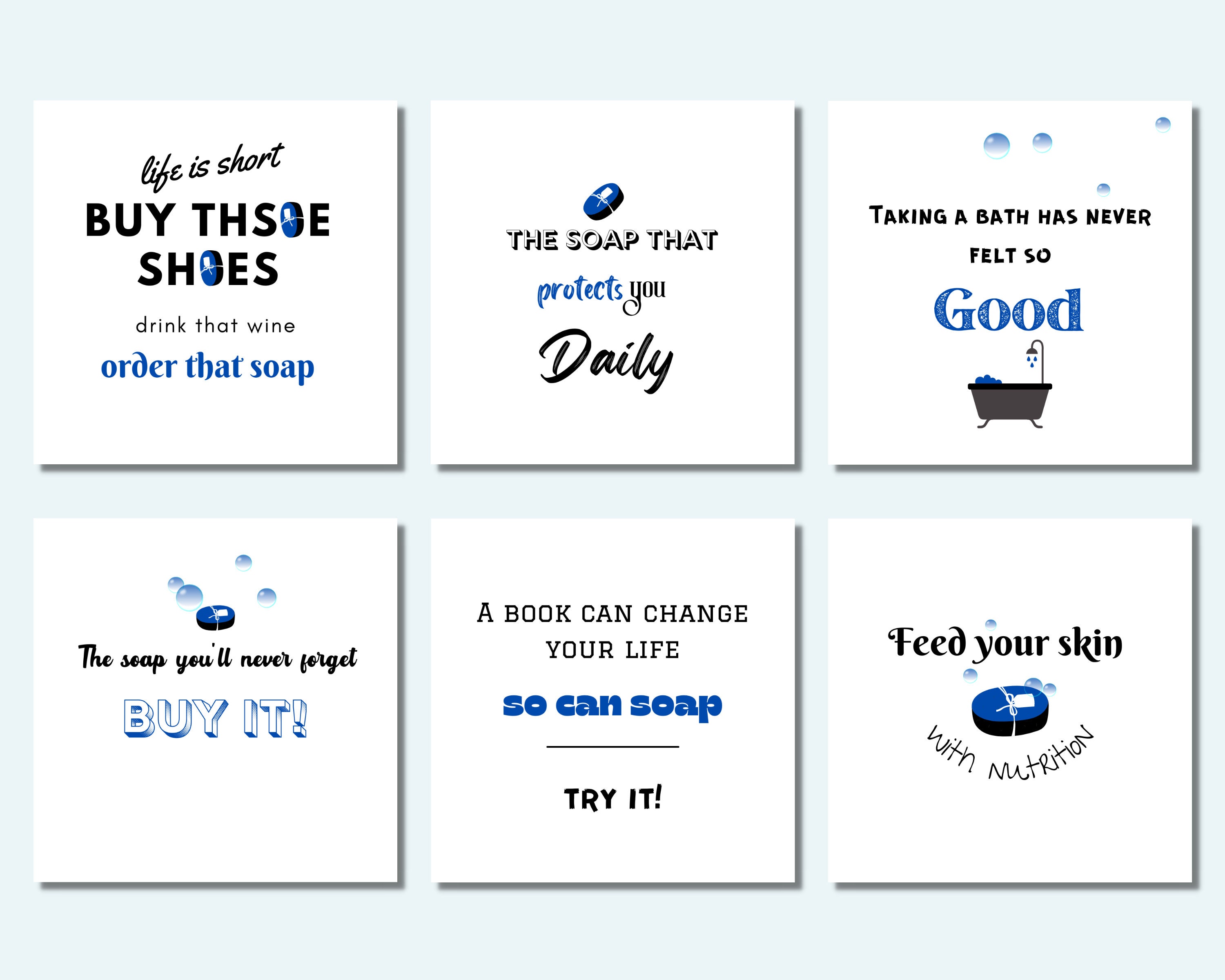 Soap Instagram Posts Templates for Soap Making Business, Soap Quotes ...