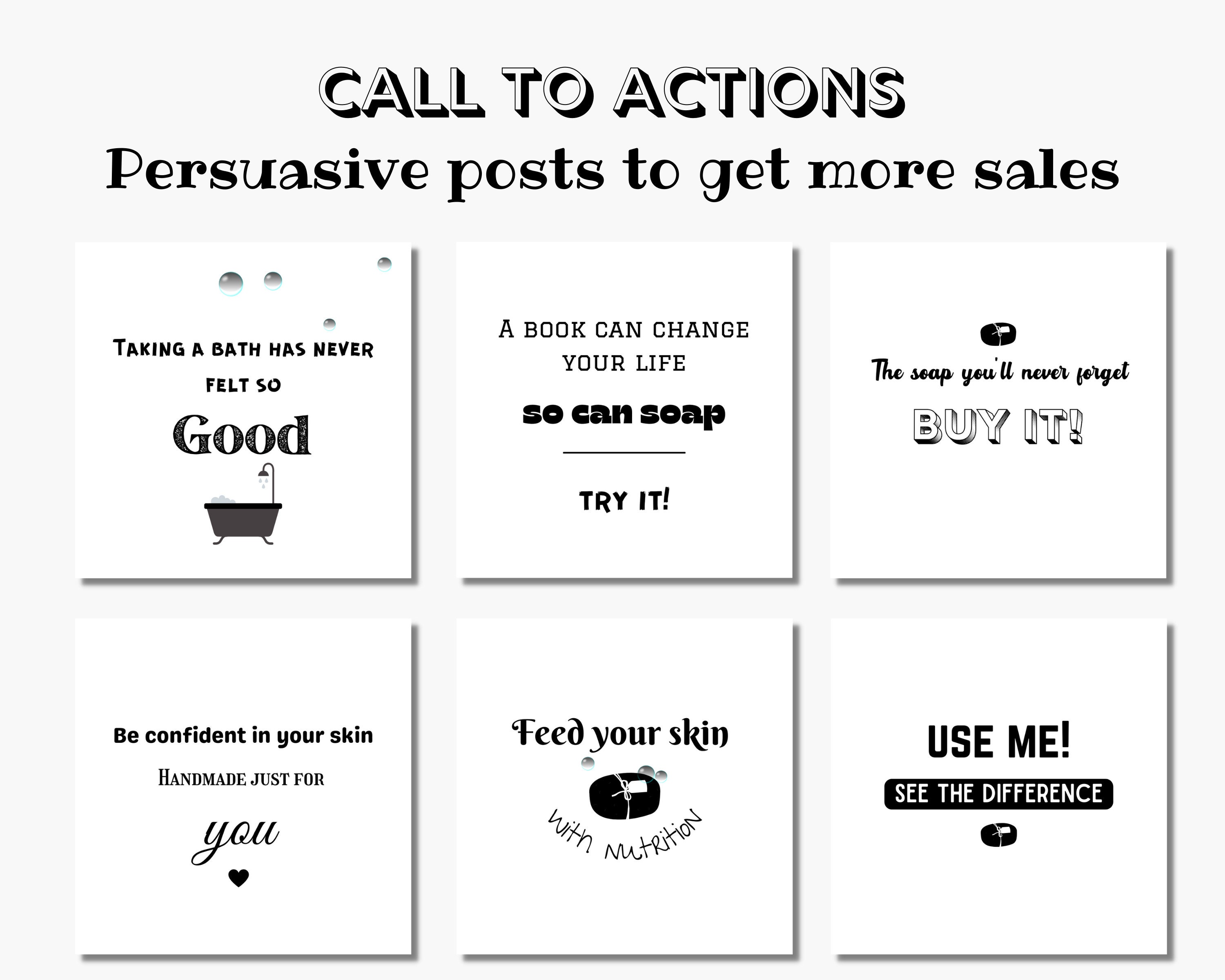 Soap Instagram Posts Templates for Soap Making Business, Soap Quotes ...