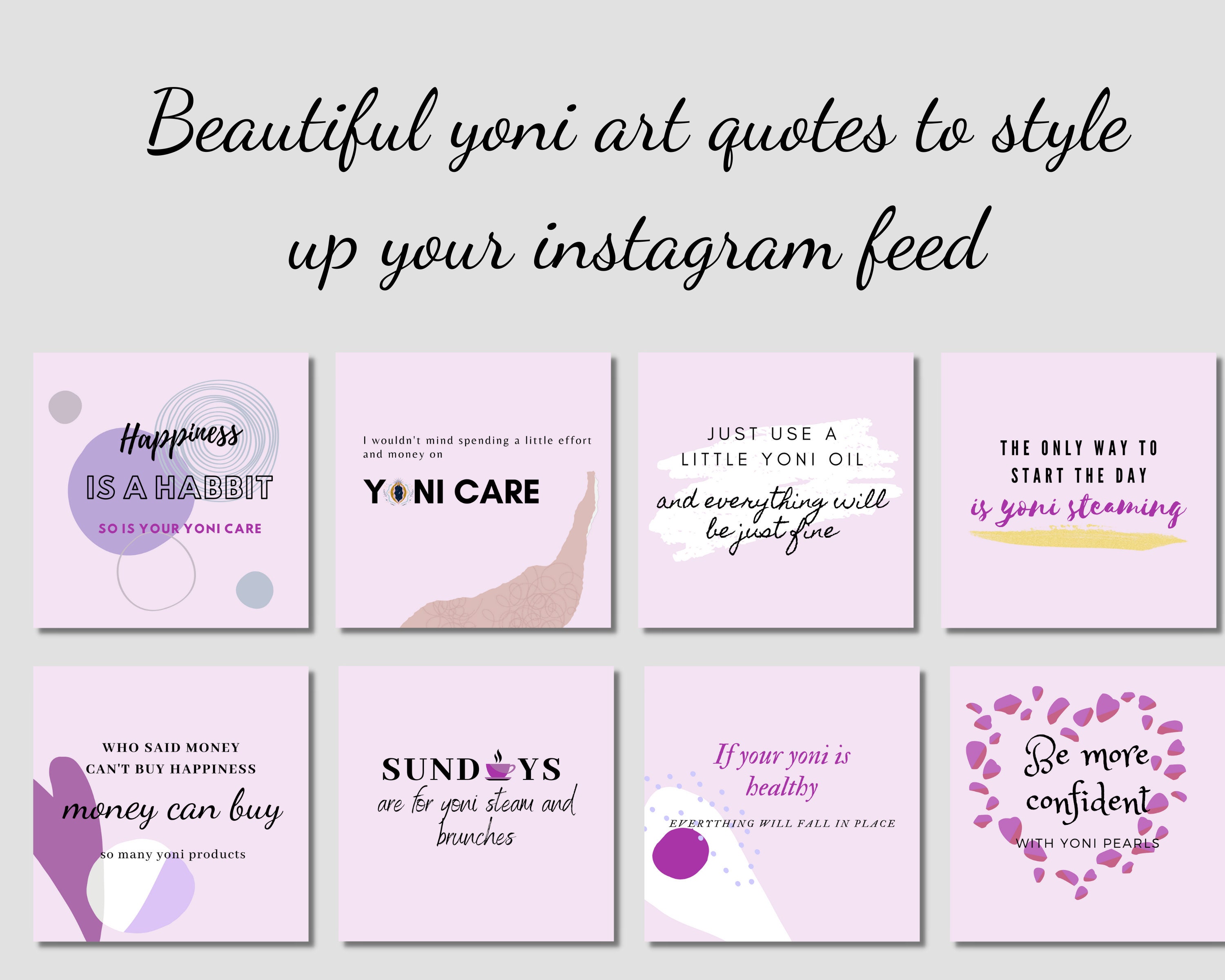 Yoni Post Templates for Instagram, Vagina Care and Quote Posts is A ...