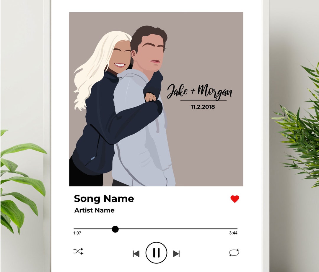 Custom Portrait Music Poster Custom Spotify Poster Digital - Etsy