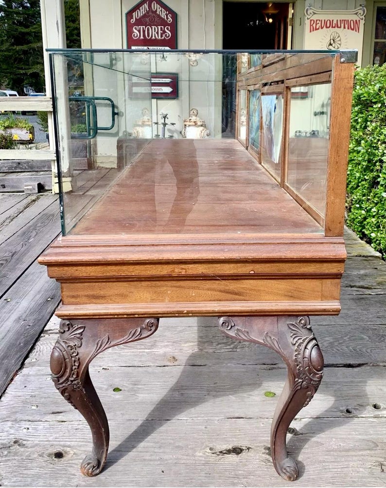 Rare Antique Weber Display Mercantile Jewelry Display Curio Showcase ...