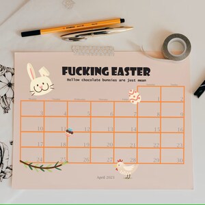 Fucking Calendar 2023 Rude Obscene Planner Monthly View - Etsy