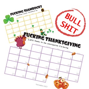 Fucking Calendar 2023 Rude Obscene Planner Monthly View - Etsy UK