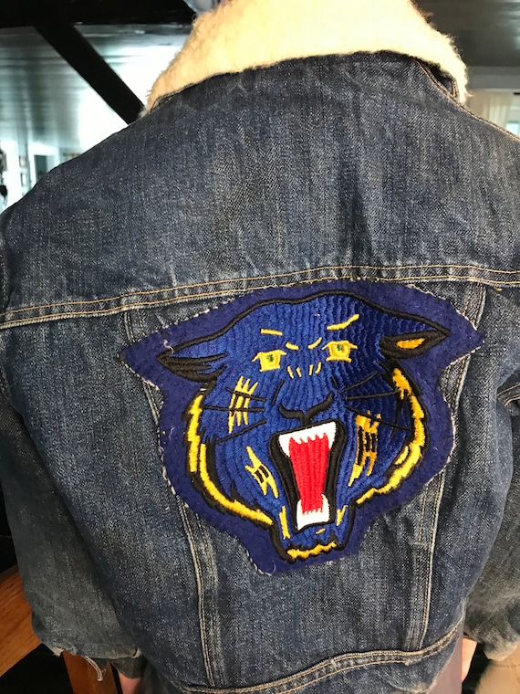 Kids Vintage Embroidered Tiger Jean Jacket - Gem