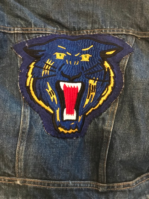 Kids Vintage Embroidered Tiger Jean Jacket - Gem