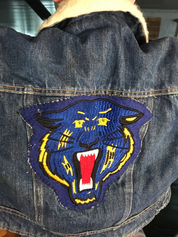 Kids Vintage Embroidered Tiger Jean Jacket - Gem