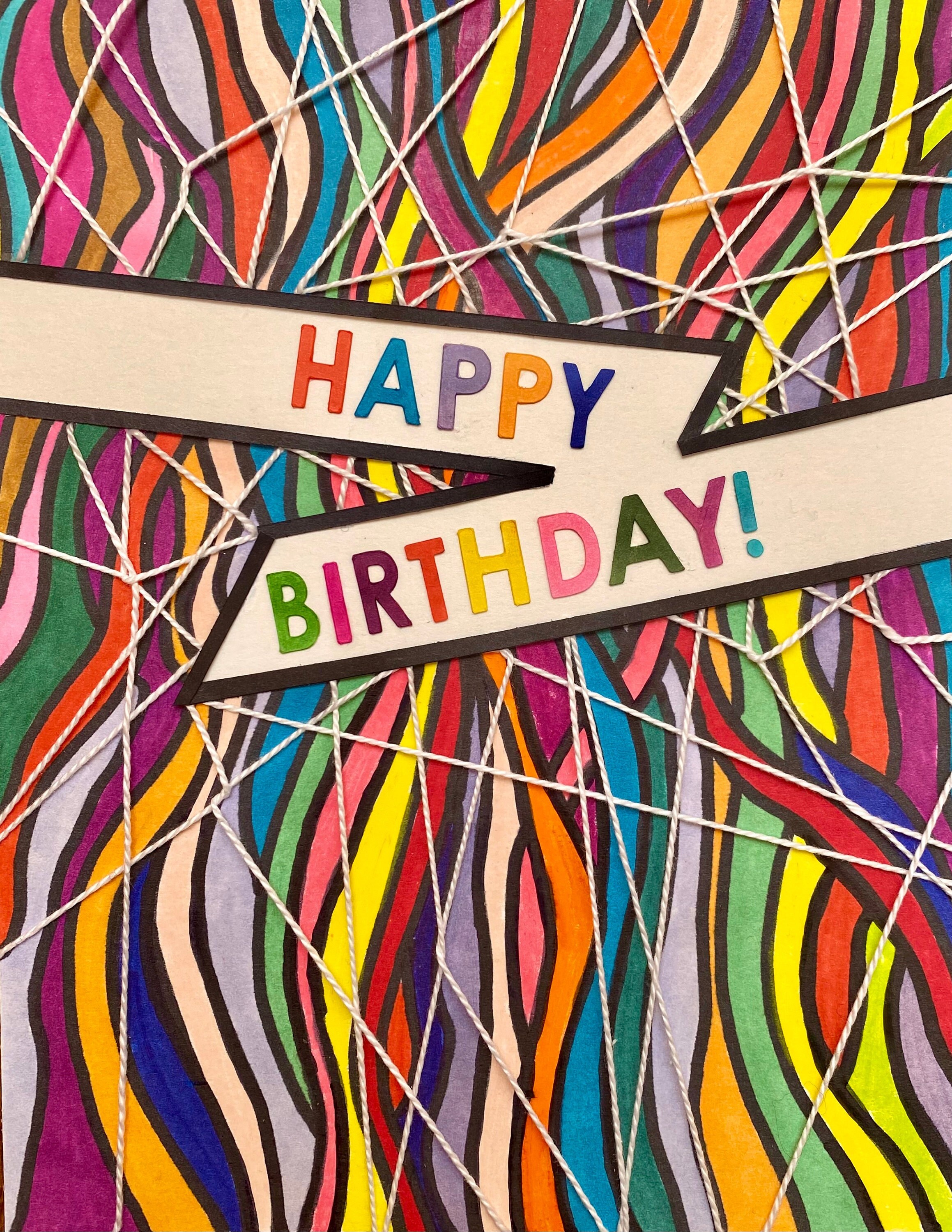 Colorful Birthday Card - Etsy