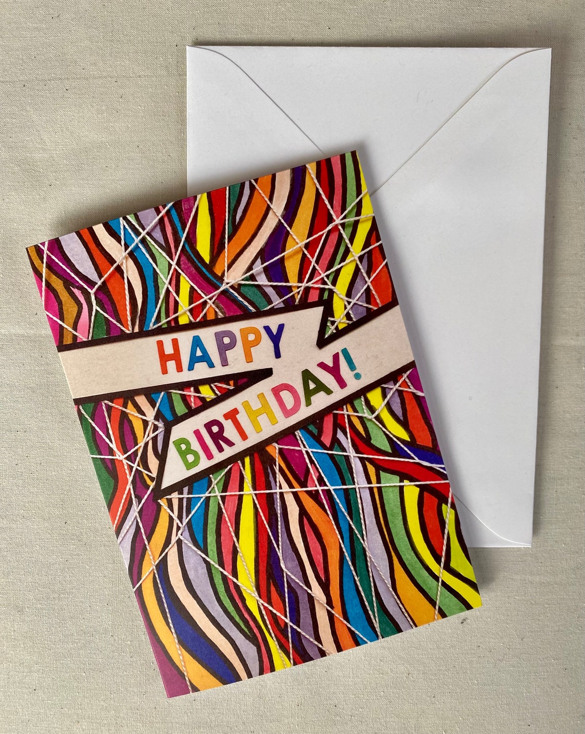 Colorful Birthday Card - Etsy