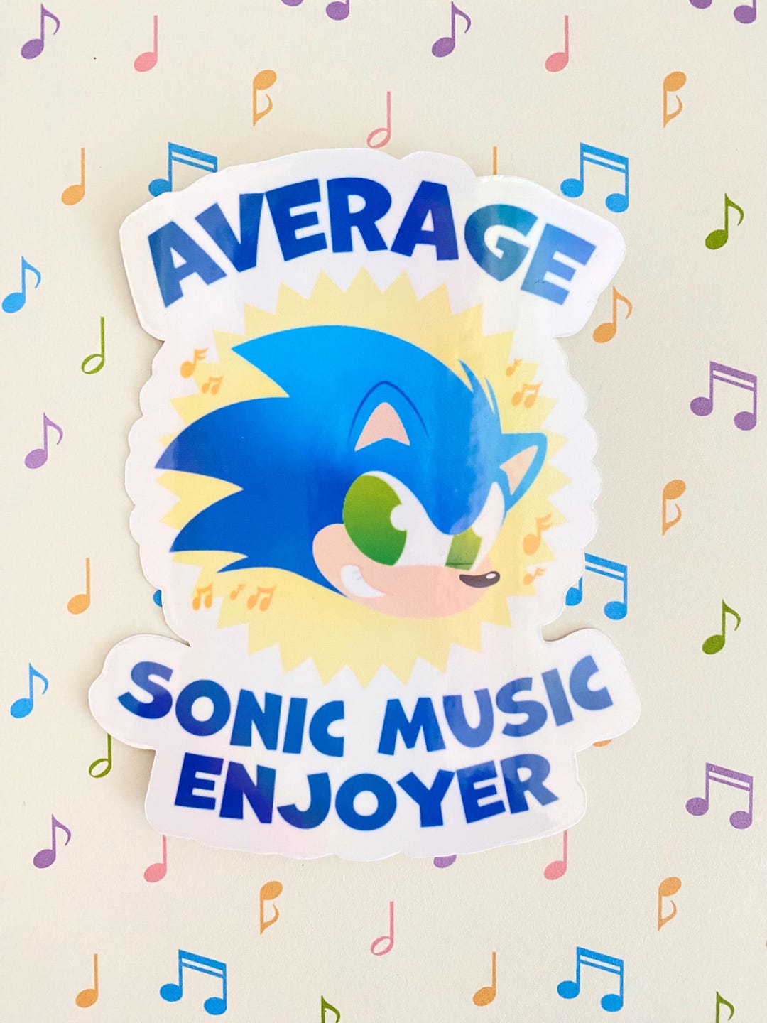 4 Inch Sonic the Hedgehog Music Enjoyer Sticker Waterproof Vinyl ...