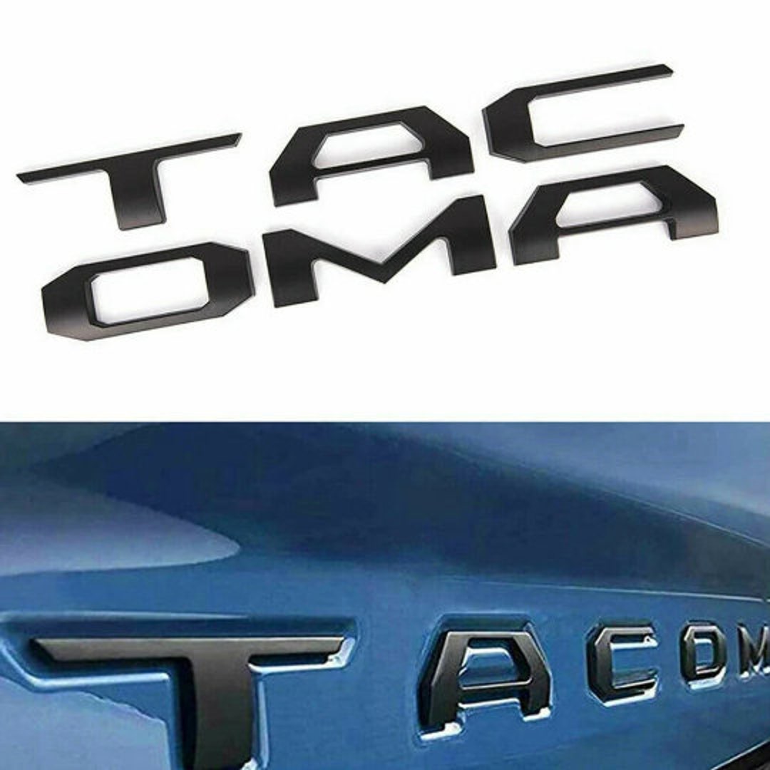 3D Raised Premium Alloy Metal Tailgate Letter Inserts Fit for Tacoma ...
