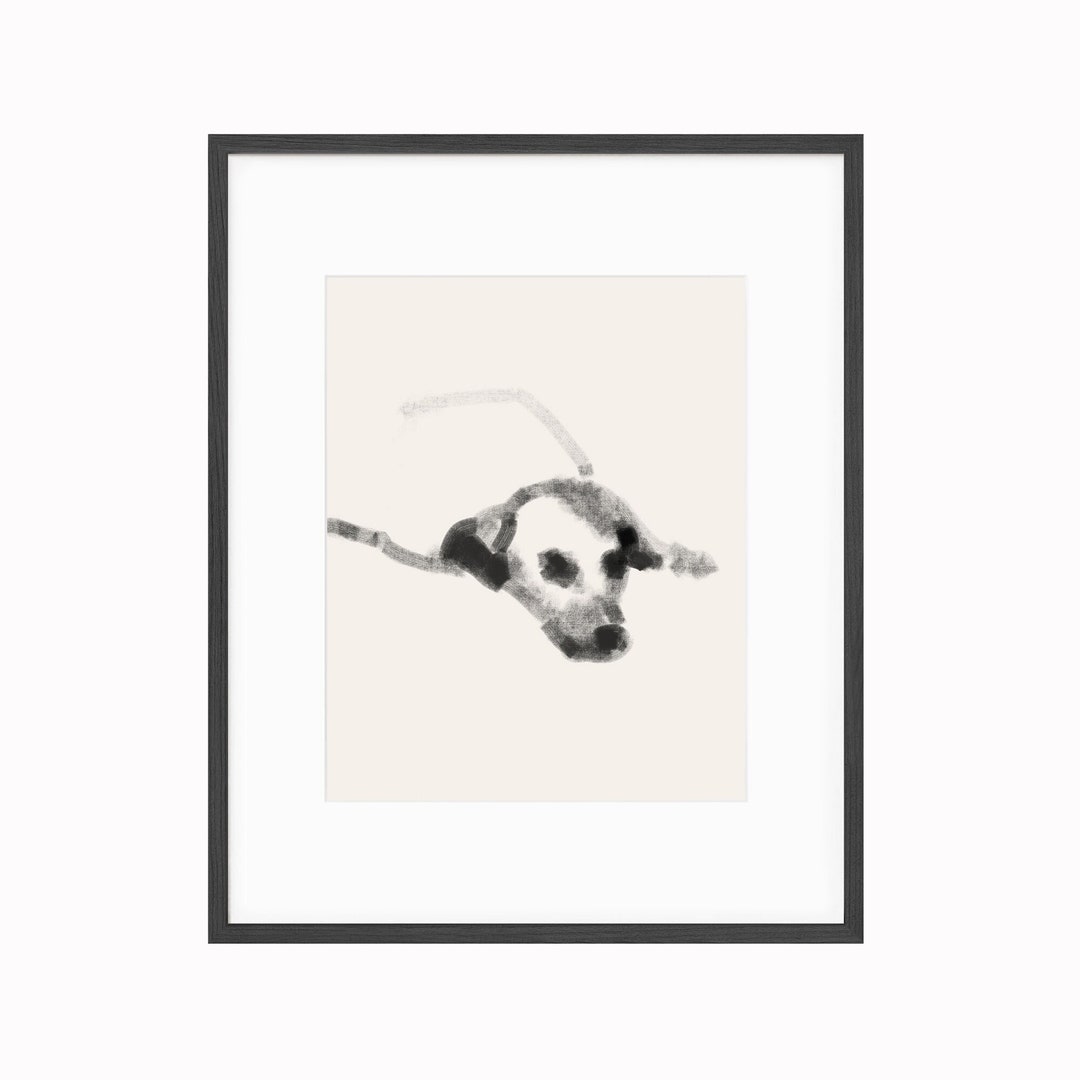 Dog Minimal Drawing- Animal Digital Print- Gallery Wall Decor- Living ...