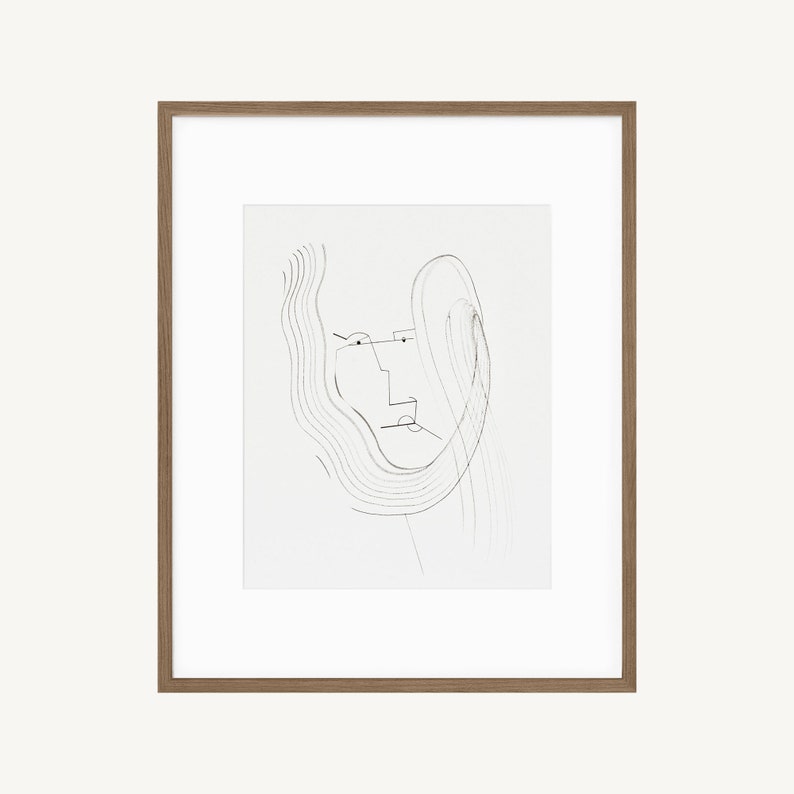 Minimal Portrait A Female Face Portrait Drawing Digital - Etsy