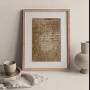 Minimal Textile Wall Print, Scribble Wall Art, Brown Abstract Wall Art ...