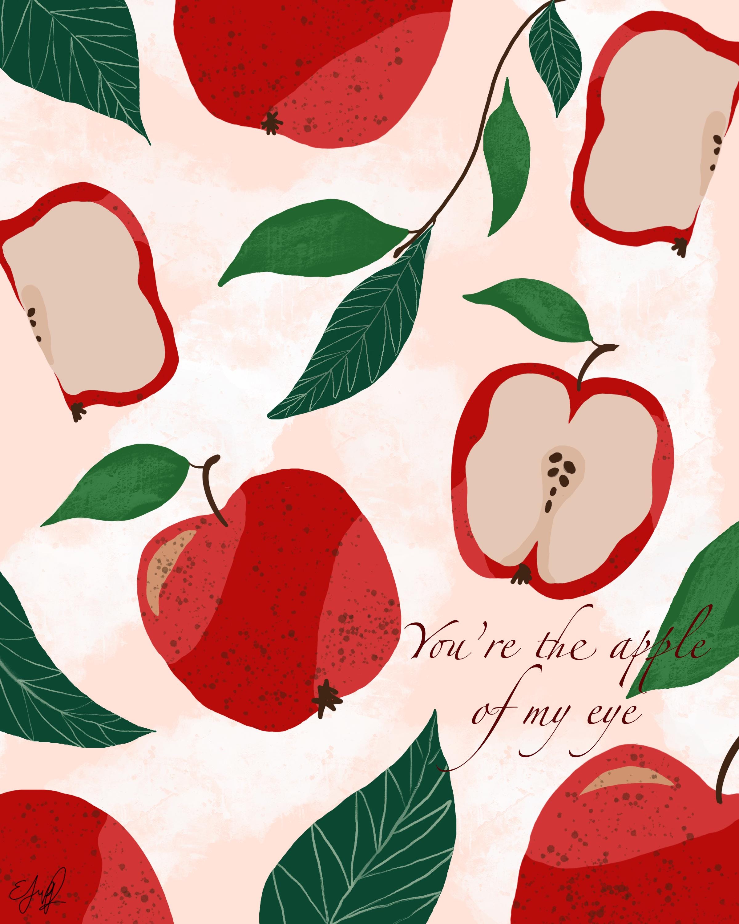 You’re the Apple of My Eye Digital Download Art Print - Etsy