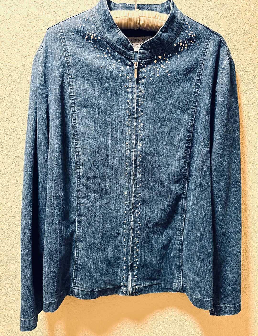 Denim Jacket With Sparkles J4 - Etsy