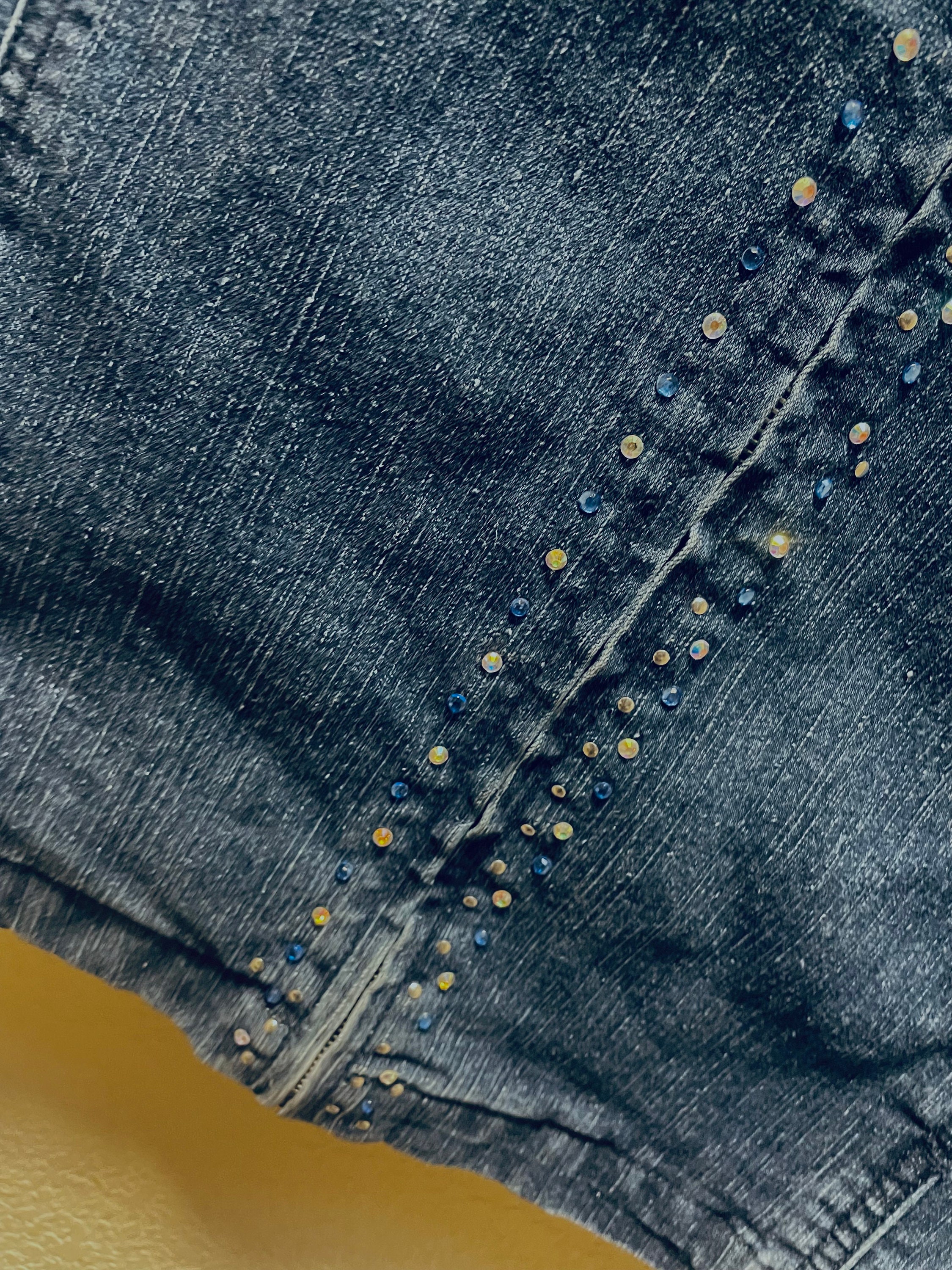 Denim Jacket With Sparkles J4 - Etsy