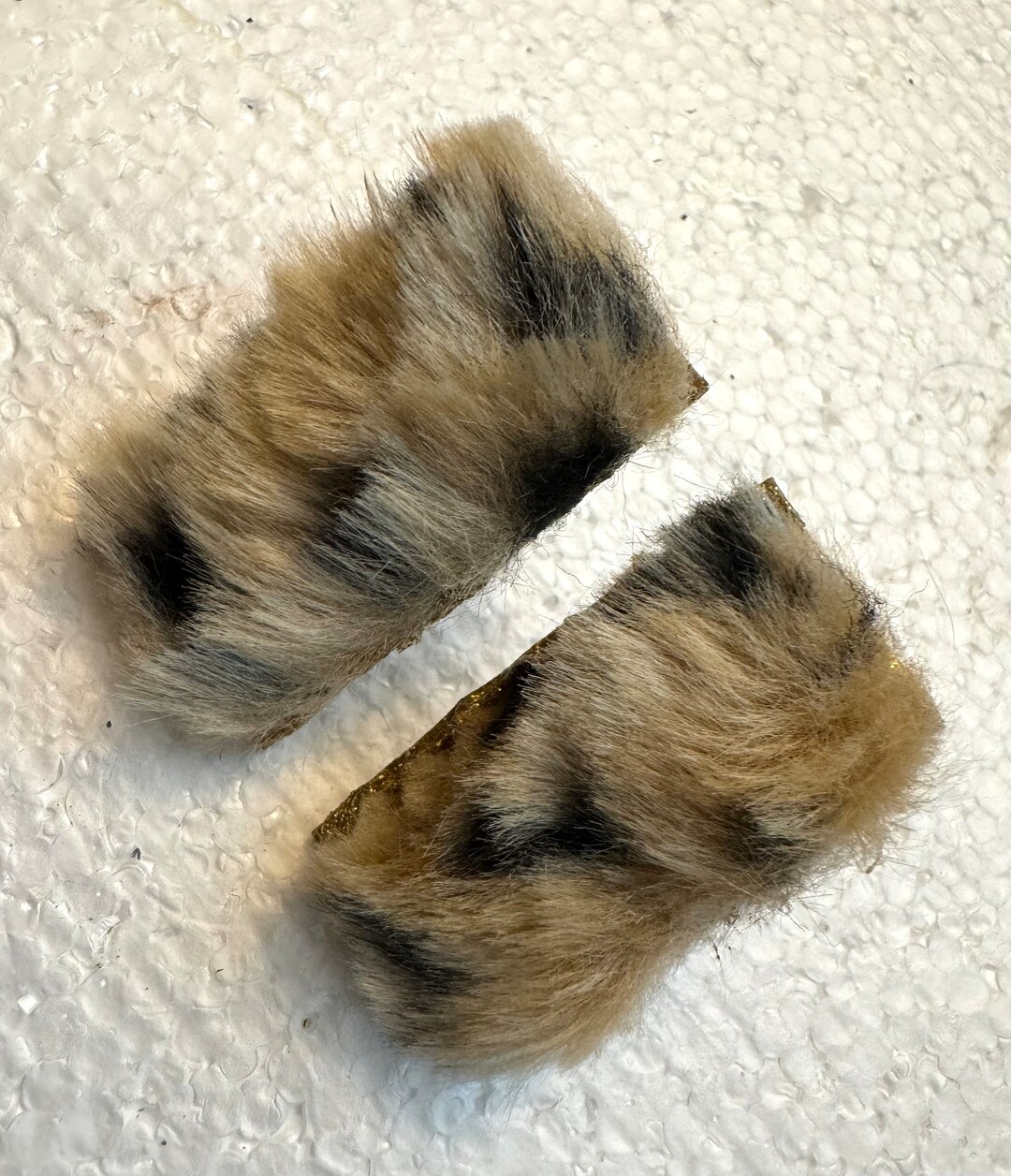 Fuzzy Faux Leopard Clip on Earrings #C4 - Etsy