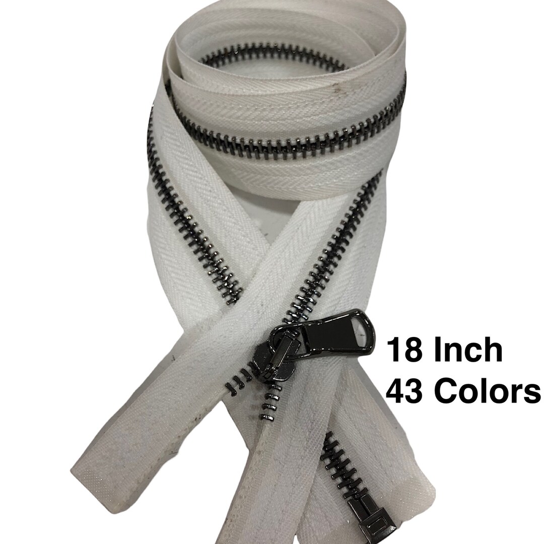 18 Inch One Way Separating Medium-weight Open-end Zipper #5 Pick Design ...