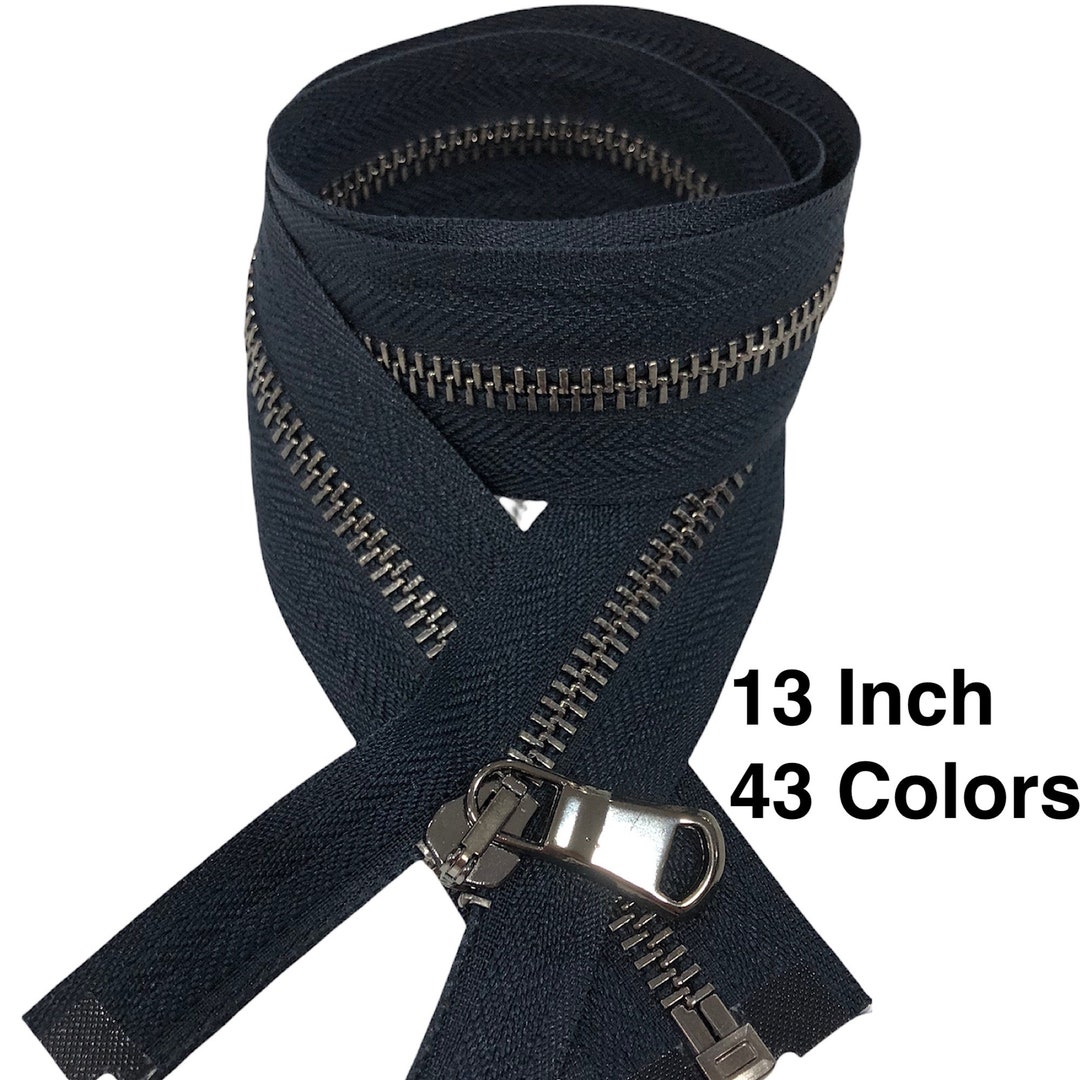 13 Inch One Way Separating Medium-weight Open-end Zipper #5 Pick Design ...