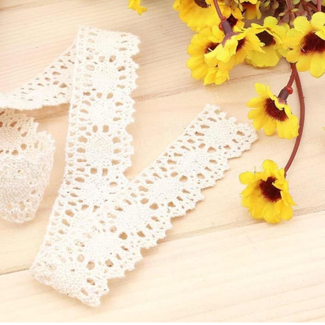Handcrafted Cotton Kopanaki Lace Ribbon: Vintage Style Trim - 5 Meters ...