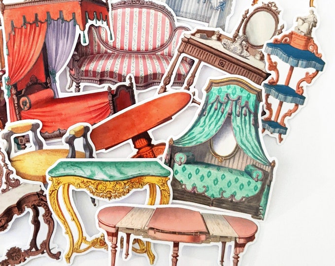 Antique Furniture Stickers Vintage Stickers Laptop Stickers Aesthetic ...