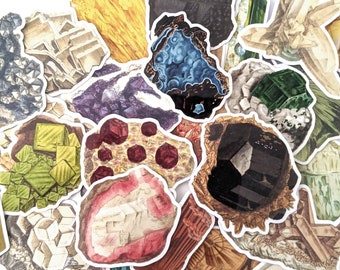 Mineral Stickers - Etsy