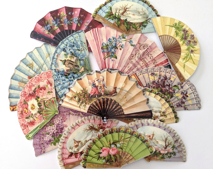 Victorian Fan Stickers Pack. Vintage Stickers, Handmade Journal ...
