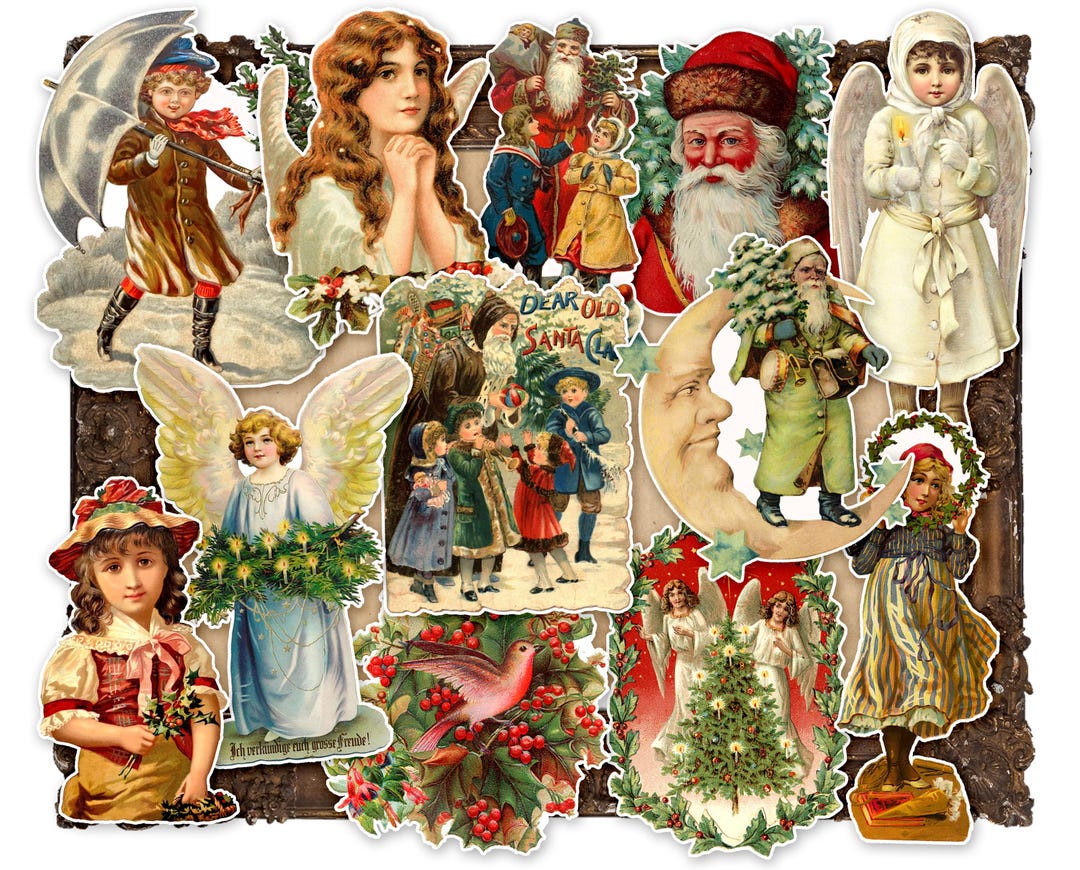 Victorian Christmas Sticker Pack 2024 Collection, Handmade Gifts ...