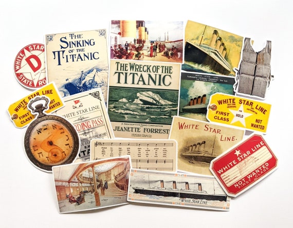 Vintage Titanic Sticker Pack 16 Stickers Junk Journal - Etsy UK