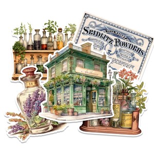 Victorian Apothecary Sticker Pack. Set 1. Stickers for Journaling ...