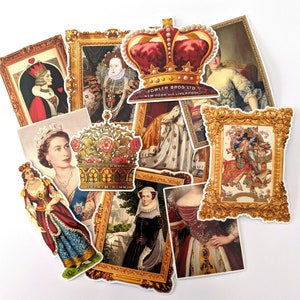Vintage Queen Sticker Pack. Royalty Stickers, Junk Journal Stickers ...