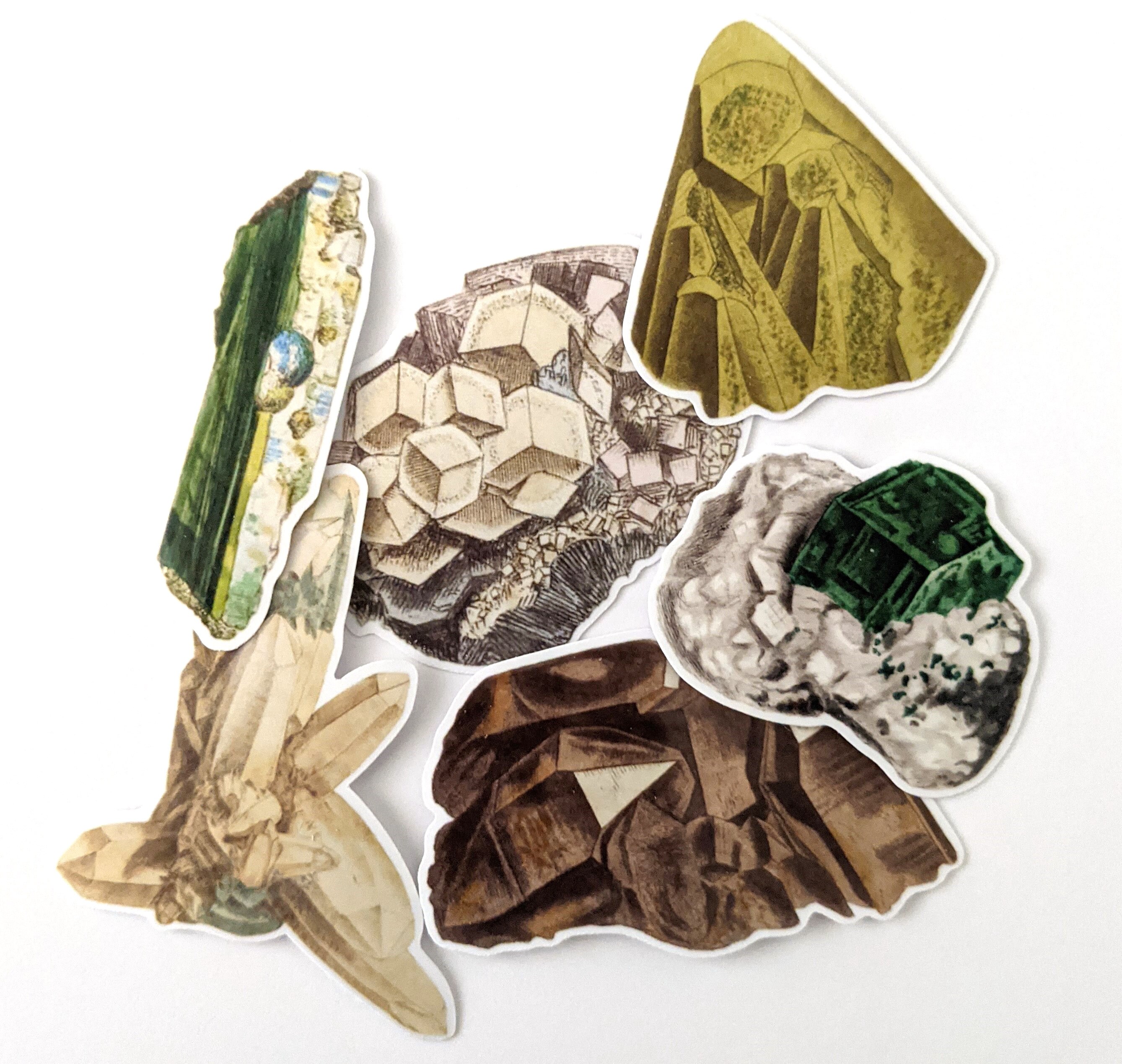 Vintage Mineral Crystal Stickers Pack 30 Stickers Laptop - Etsy