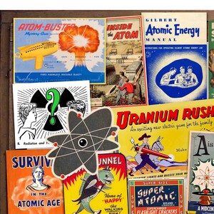 Vintage Fallout Style Sticker Pack Atomic Era Retro Ephemera Stickers ...