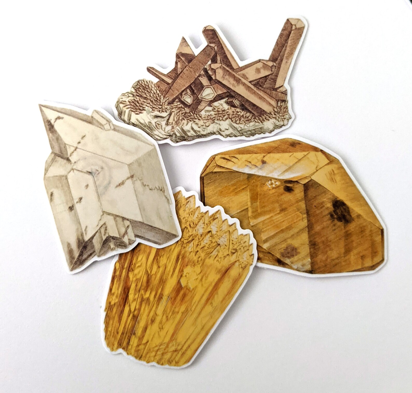 Vintage Mineral Crystal Stickers Pack 30 Stickers Laptop - Etsy