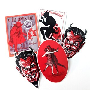 Vintage Devil Imp Sticker Pack Vintage Halloween Stickers Art Stickers ...