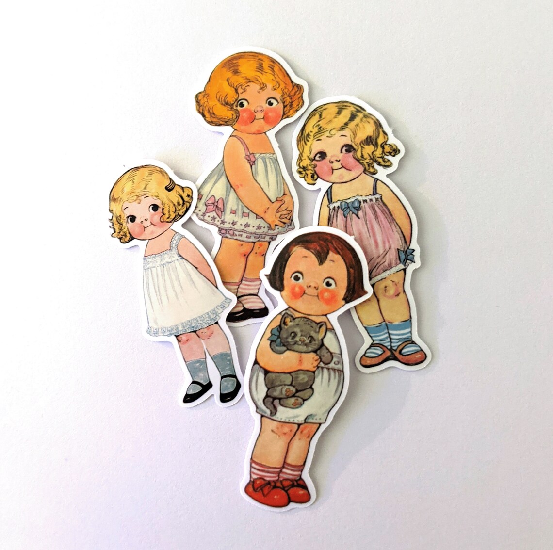 Vintage Dolls Sticker Pack. Vintage Stickers Scrapbooking - Etsy