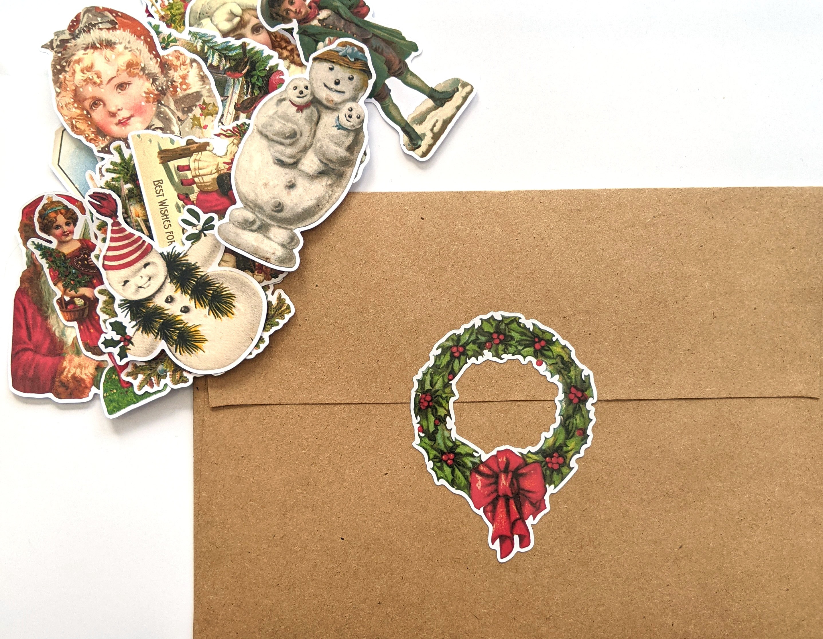 Victorian Christmas Stickers Pack. Junk Journal Ephemera - Etsy